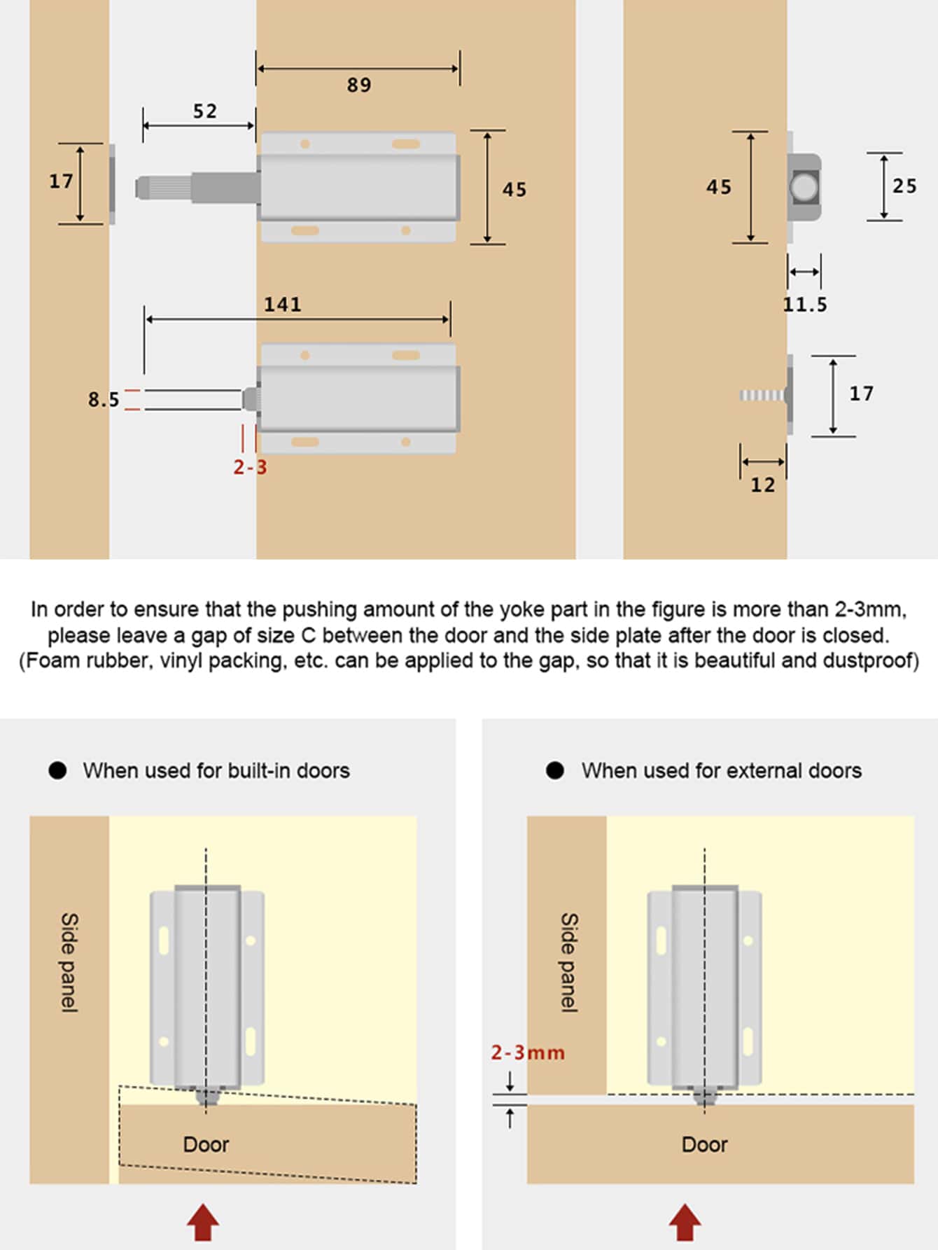 2Pcs Push to Open Door Latch,Magnetic Push Latches, Adhesive Heavy Duty ...