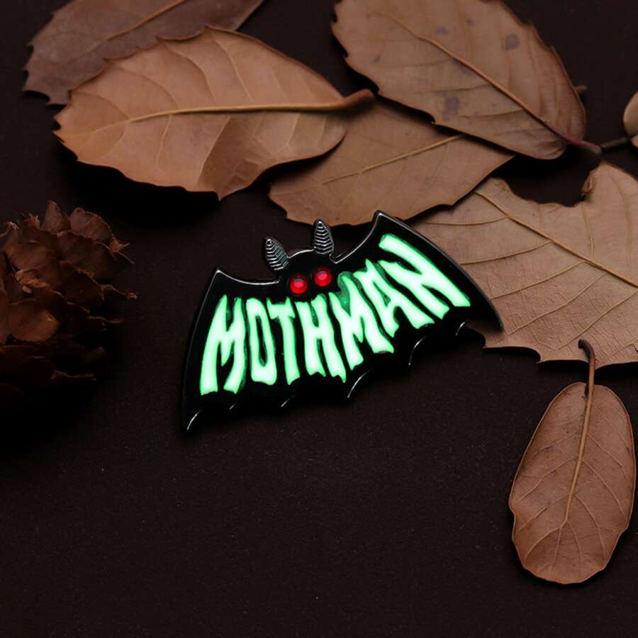 Glow In The Dark Mothman Luminous Cute Cartoon Enamel Metal Backpack ...