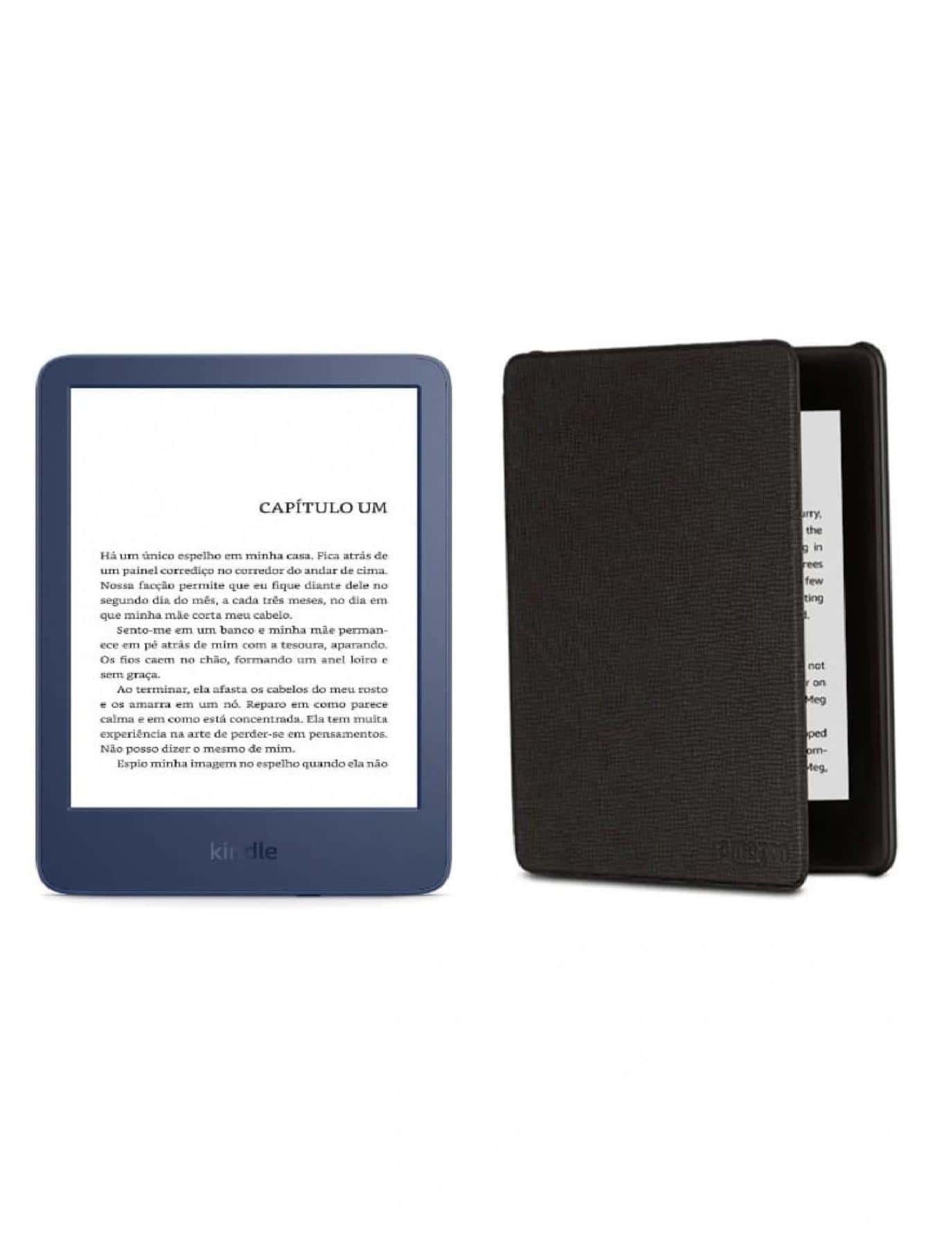 Kit Kindle 11 Geração 16gb Azul+ Capa de Couro Preta | SHEIN Brasil