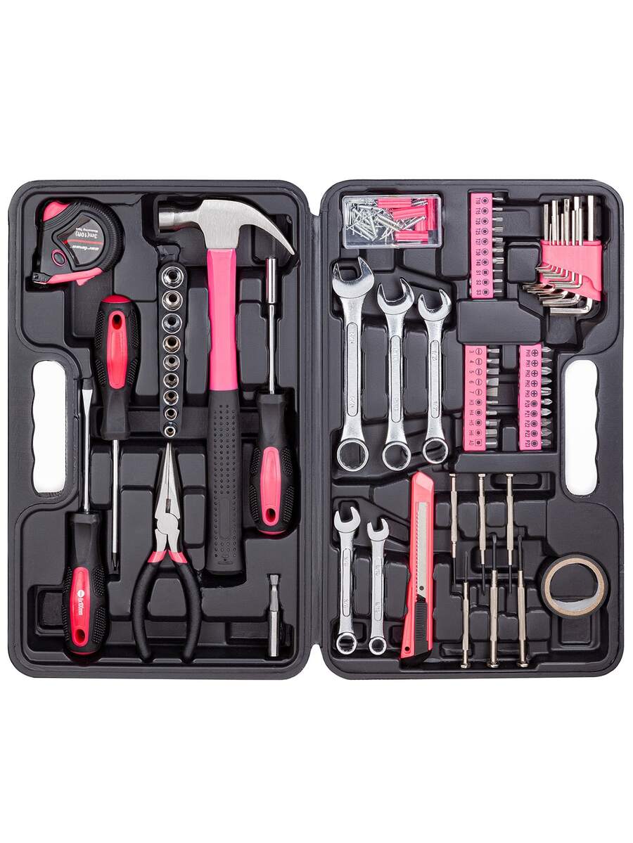 Cartman 148pcs Universal Home Tool Set, Manual Tool Kit With Plastic ...