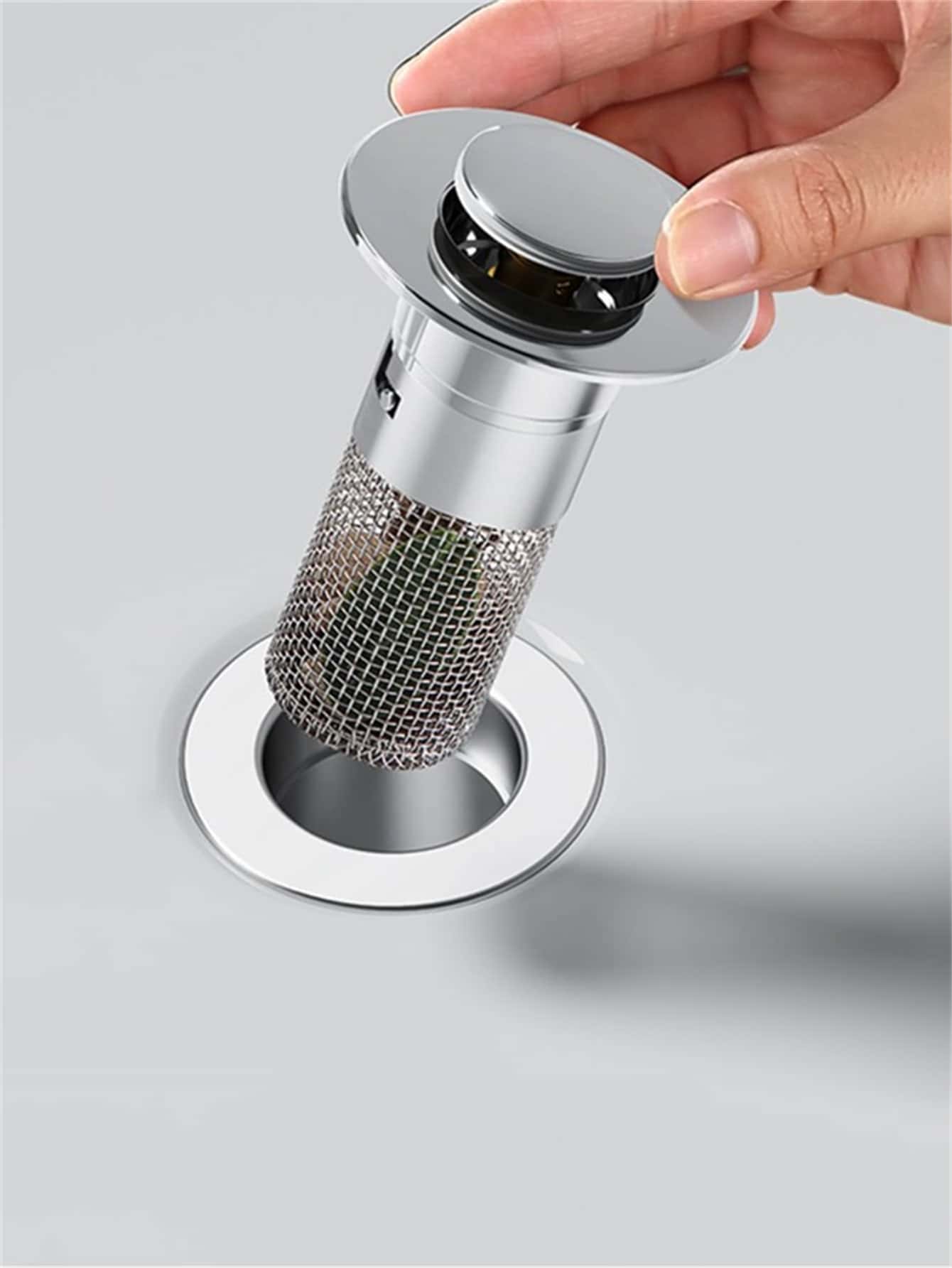 1pc Pop-up Drain Filter With Wash Basin Press-type Drain Plug | SHEIN EUR