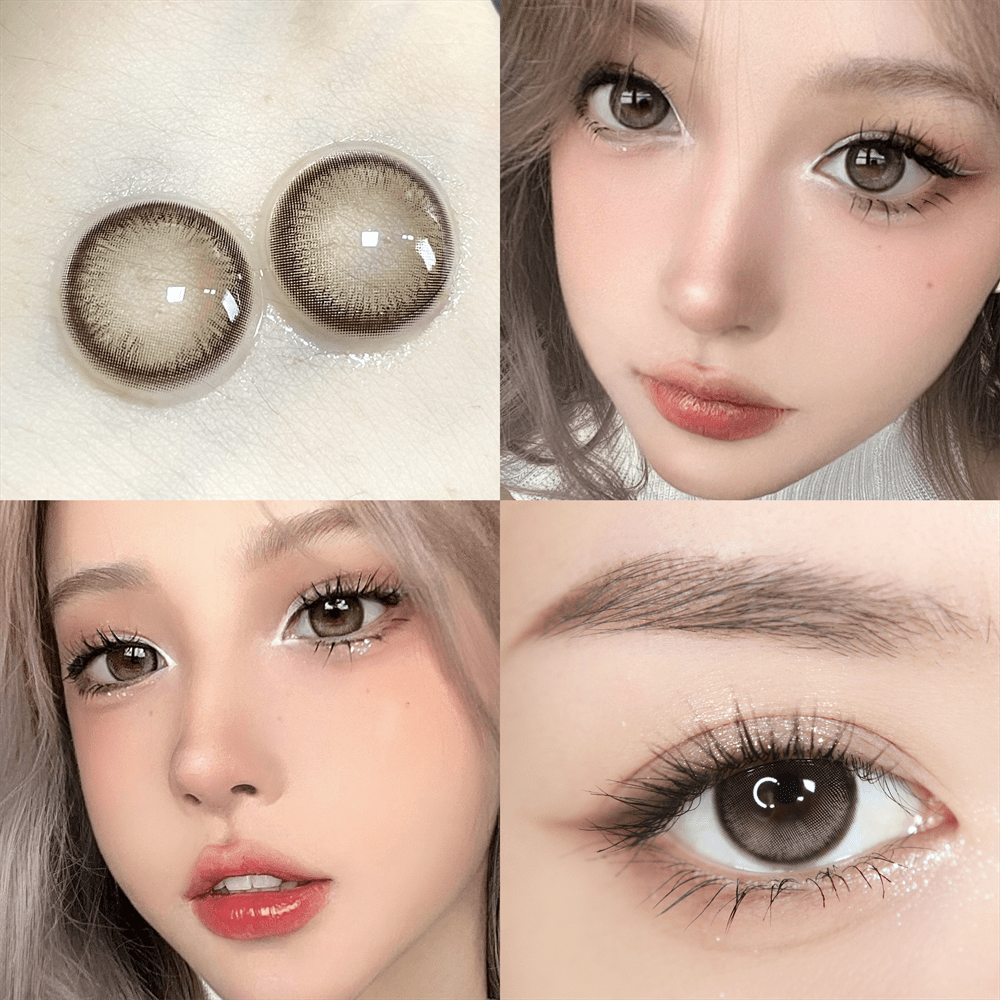 2pcs Gray Colored Contact Lenses, Same Size As Prescription, Sweet ...