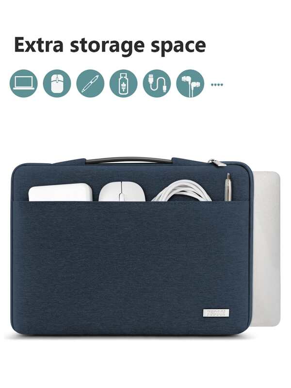 Tecool Navy Blue Laptop Case, Compatible With 13-16 Inch Laptops ...