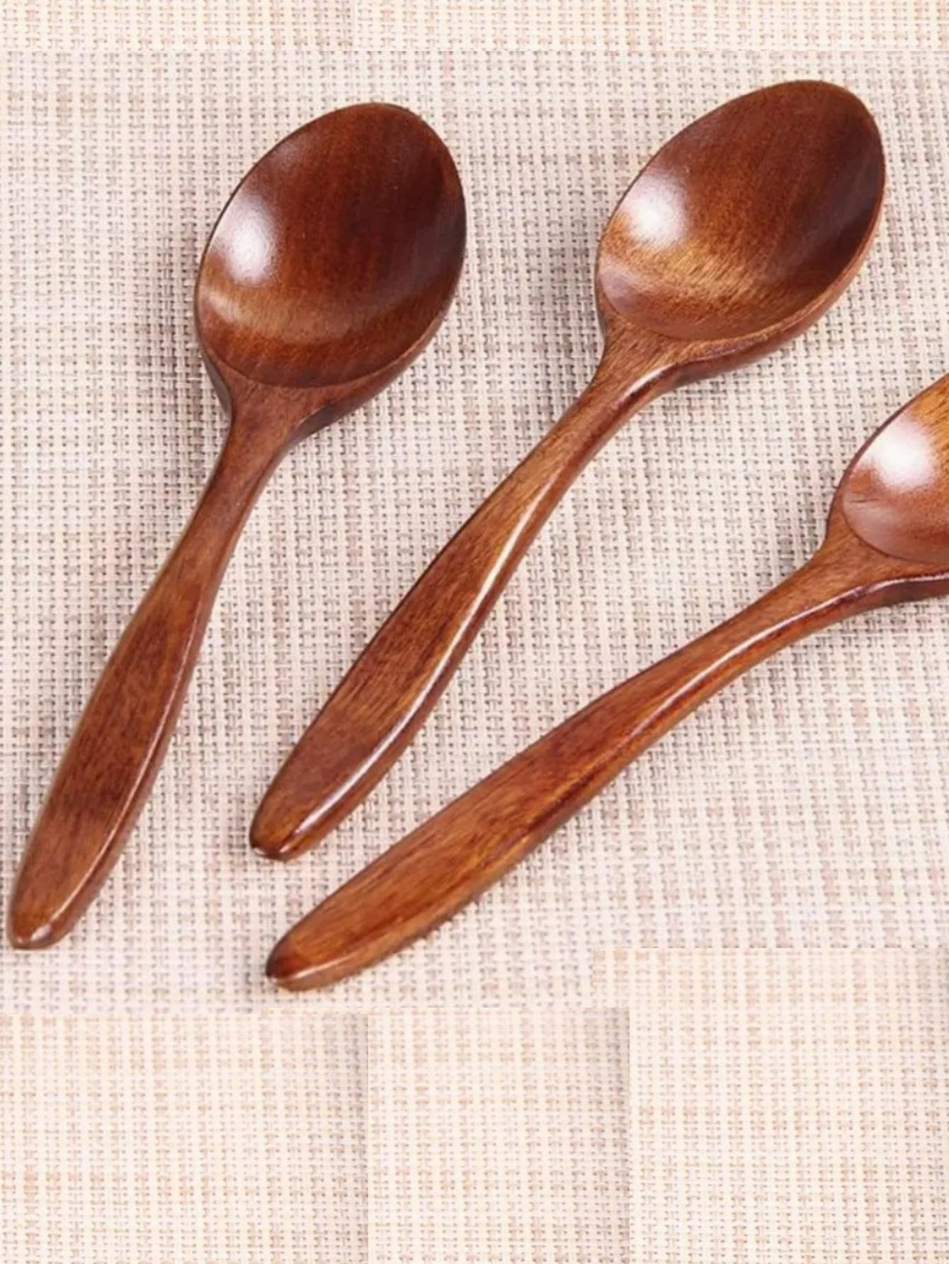 3pcs Set Of Nanmu Wooden Spoons And Rice Spoons With Old Lacquer Finish ...