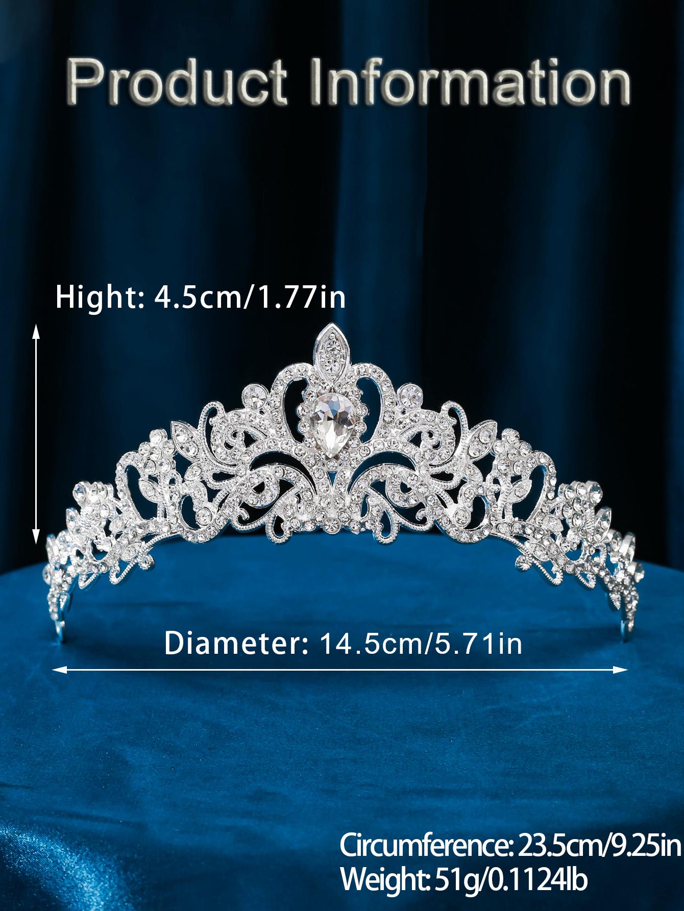 Tiara Real Elegante para Noivas com Desenho de Coroa de Strass | SHEIN ...