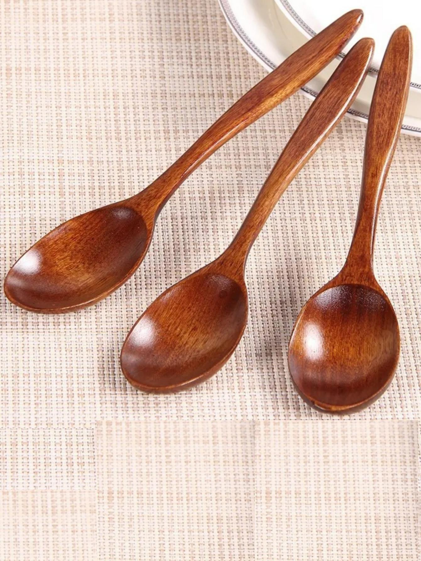 3pcs Set Of Nanmu Wooden Spoons And Rice Spoons With Old Lacquer Finish ...