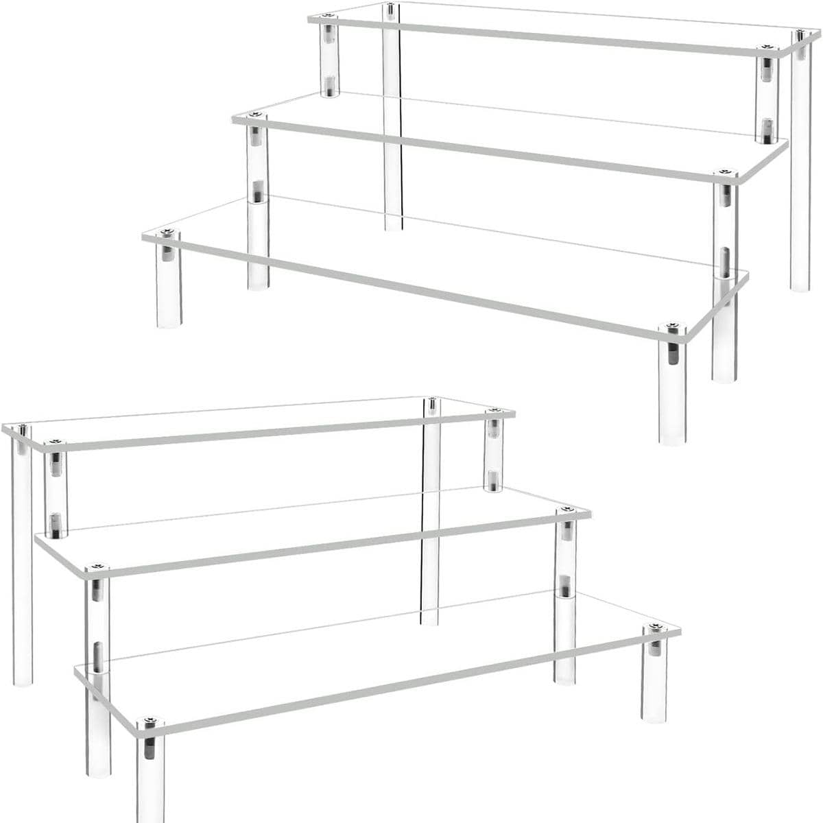 Acrylic Anime Figures & Blind Box Toys Display Risers,Clear Shelf 3 ...