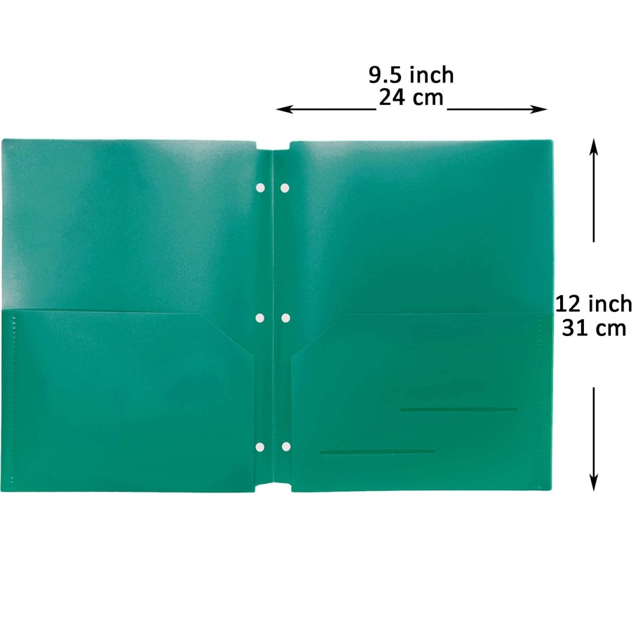Youngever 6 Pack Heavy Duty Plastic Two Pocket Folders, Binder Dividers ...