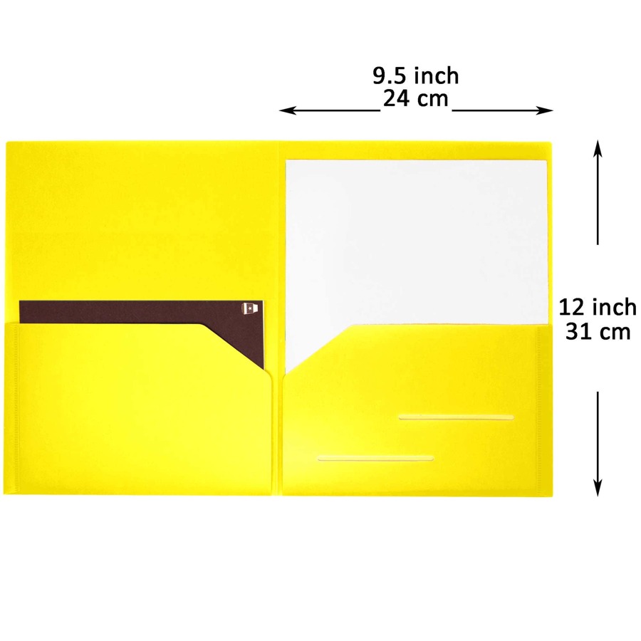 Youngever 6 Pack Heavy Duty Plastic Two Pocket Folders, Heavy Duty ...