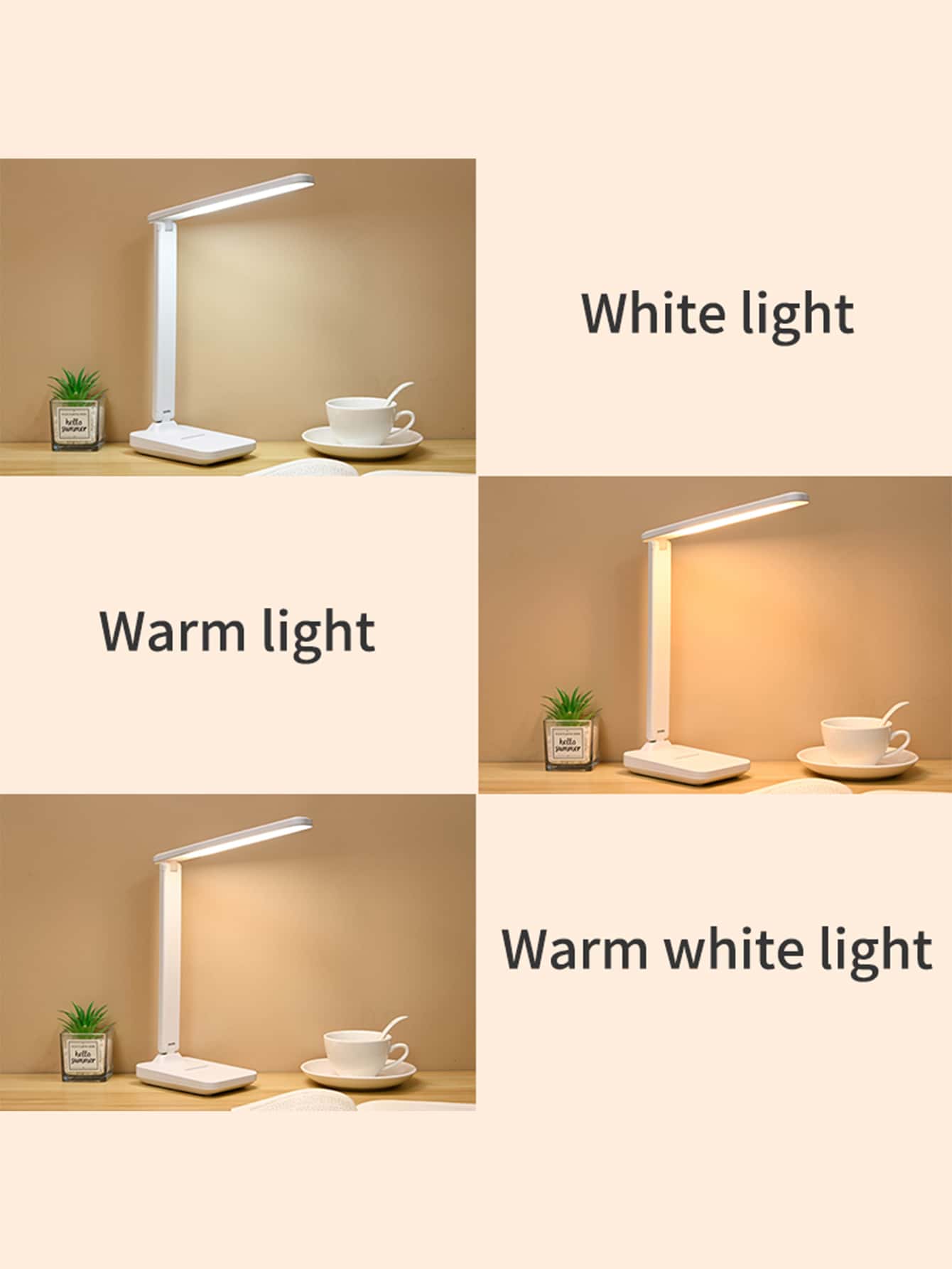 1pc Rechargeable Led Folding Table Lamp With 3 Lighting Modes And ...