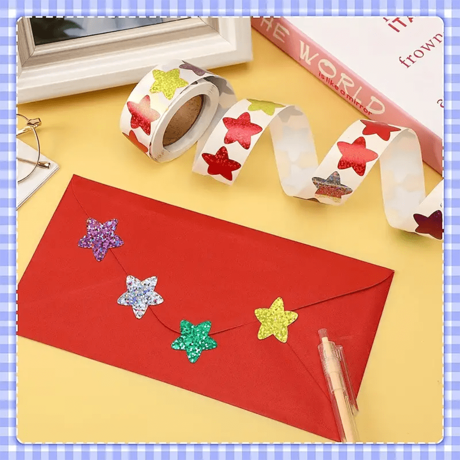 500 pegatinas para niños con forma de estrella, corazón y arcoíris ...