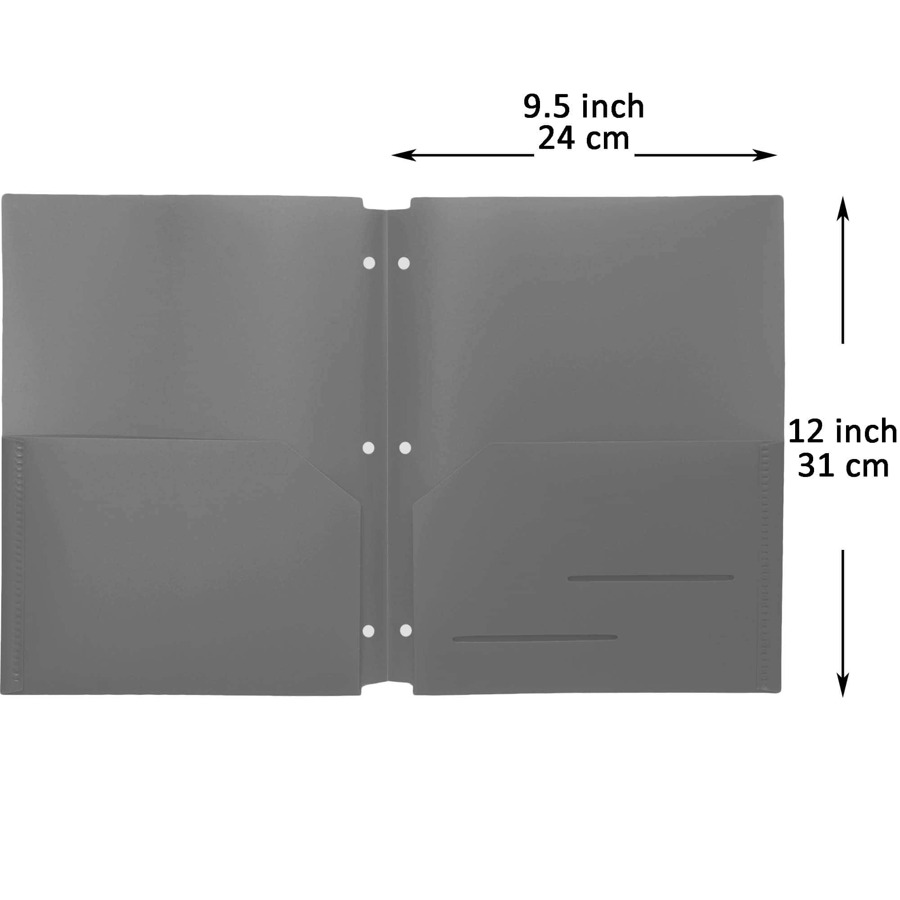 Youngever 6 Pack Heavy Duty Plastic Two Pocket Folders, Binder Dividers ...