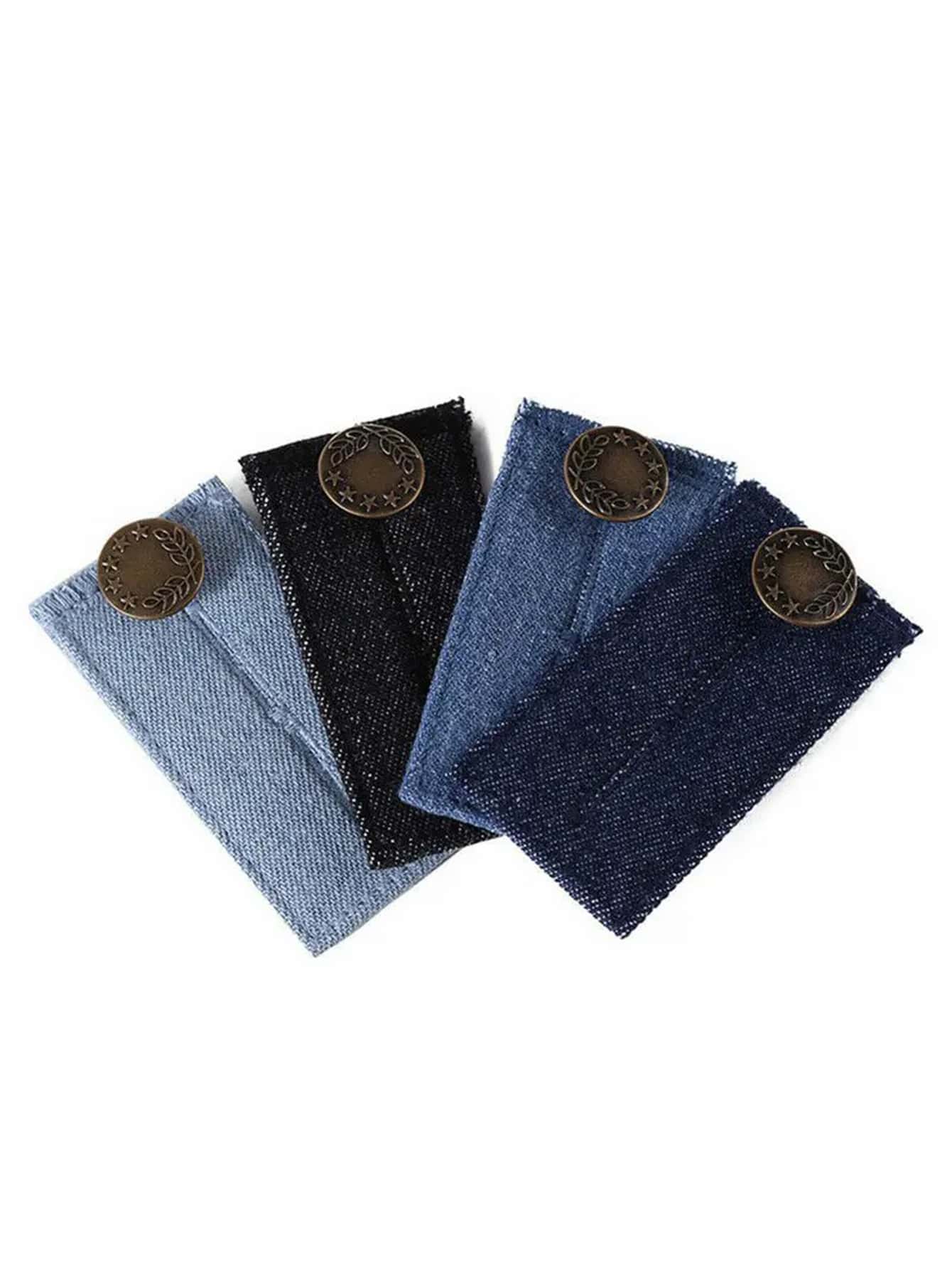 4pcs/set Jeans Waist Extender Buttons, Pants Extender Hook, Elastic ...