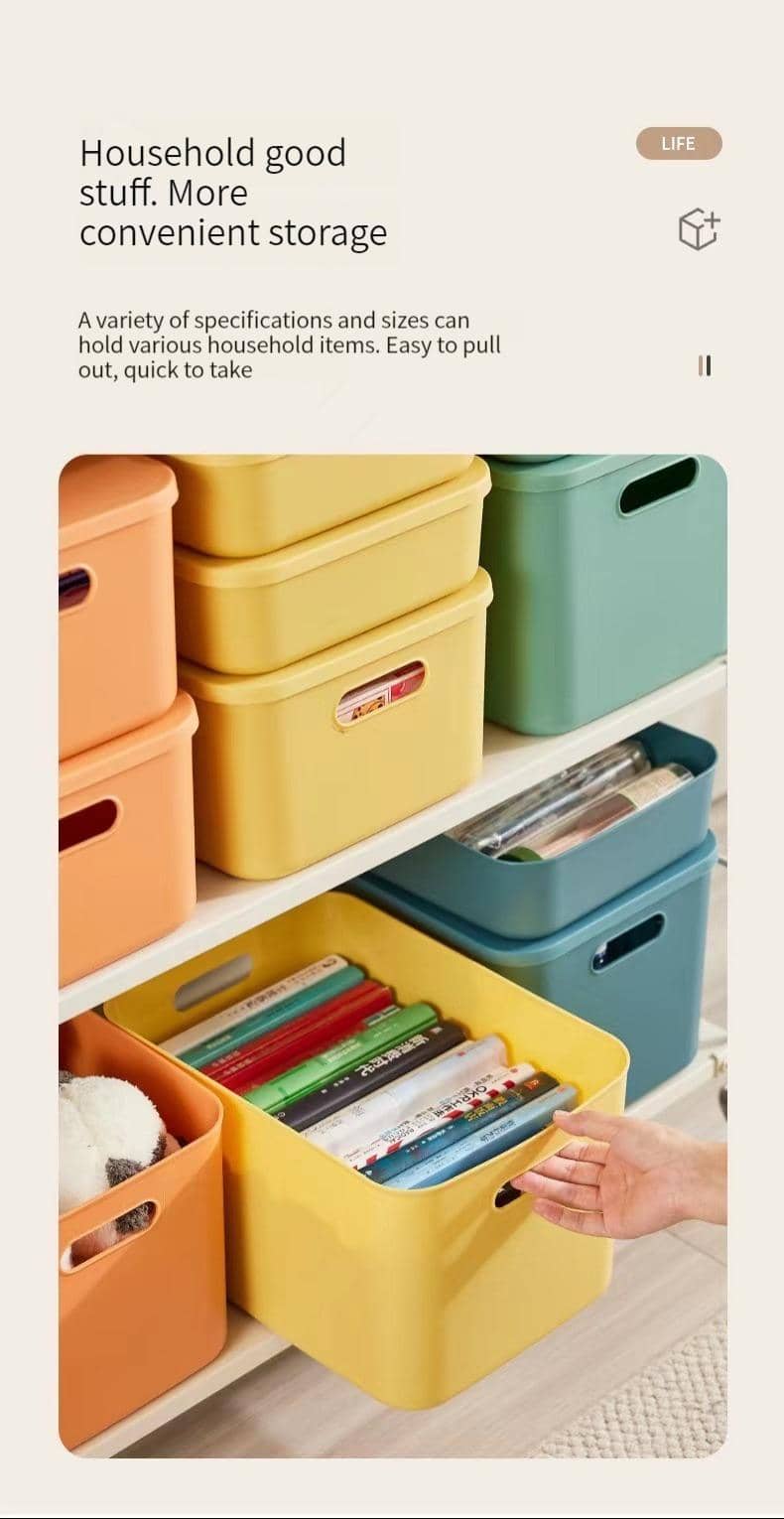 1pc Large white storage box with lid, toy storage box, bedroom clothes ...