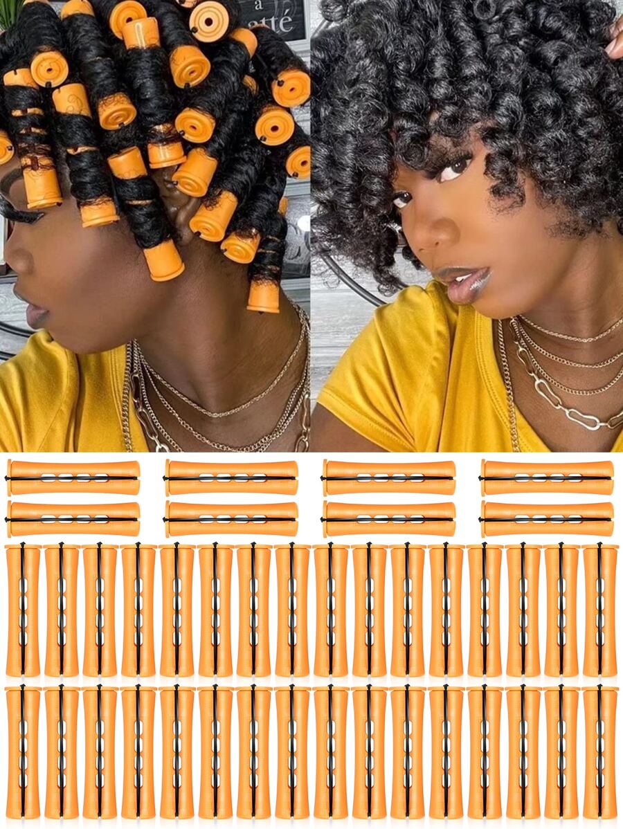 40pcs Perm Rods Set - Create Natural Waves & Curls With 4 Sizes Of Hair ...