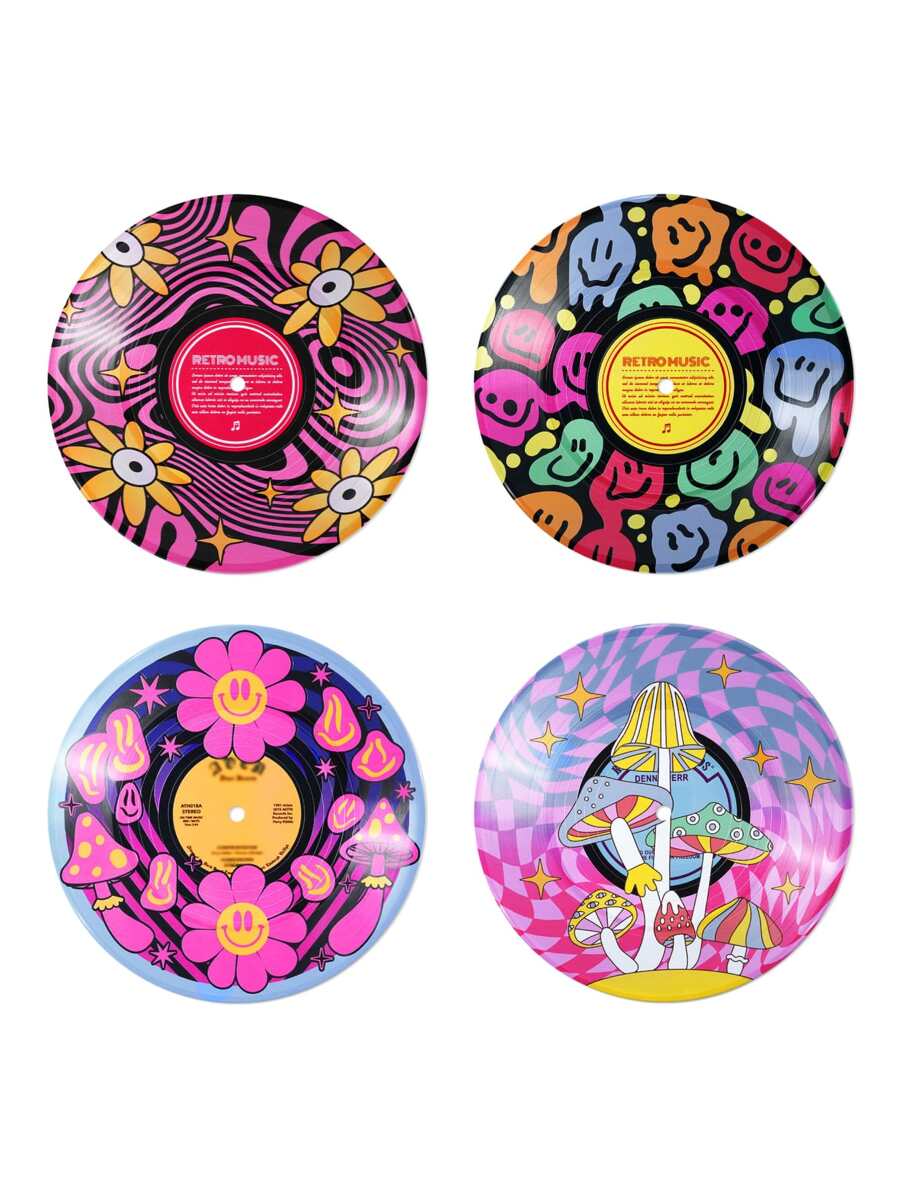 Putuo Decor Aesthetic Vinyl Record Decor, Kawaii Mushroom Room Decor ...