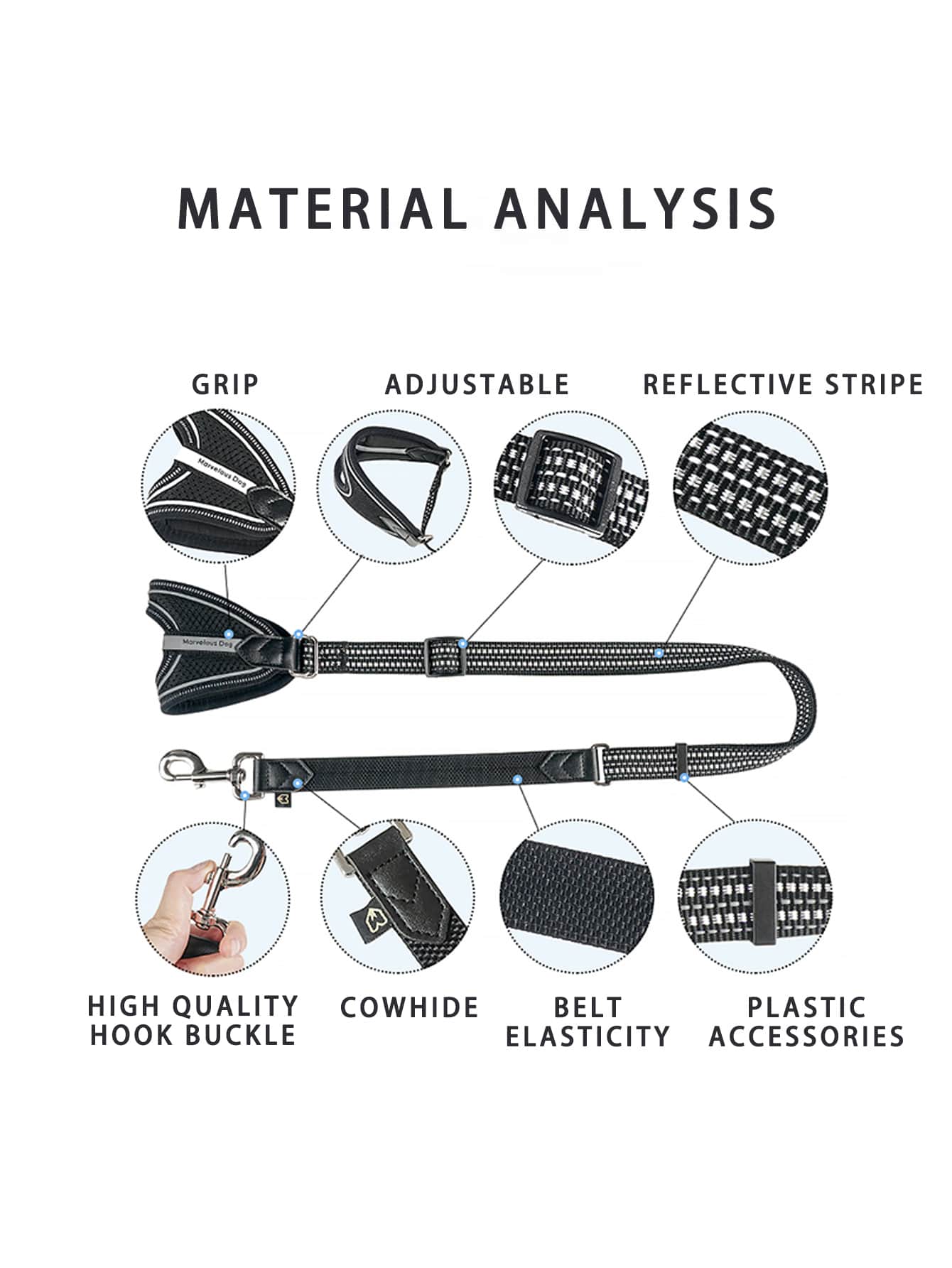 Reflective Extendable Dog Leash For Night/Foggy Weather Walking ...