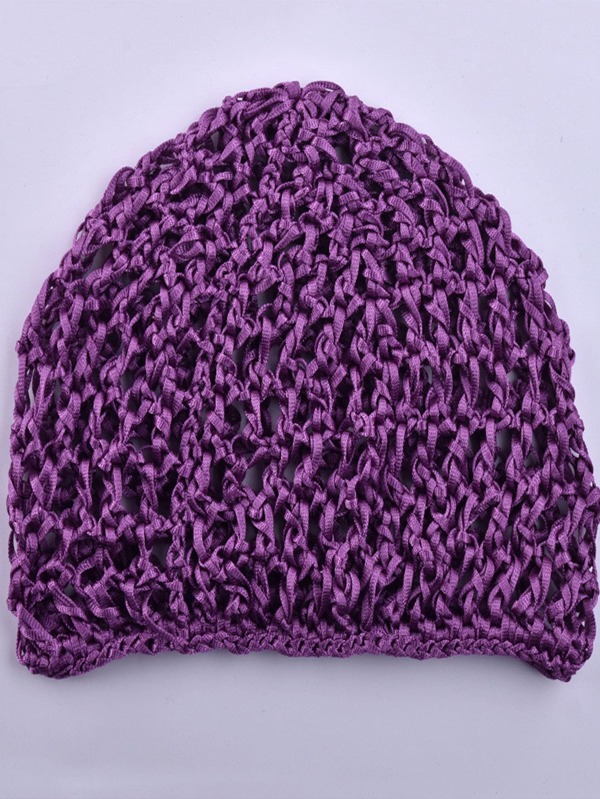 Headband Crochet Hair Net Cap Short Brim Mesh Crochet Knit Hairnet Hat ...