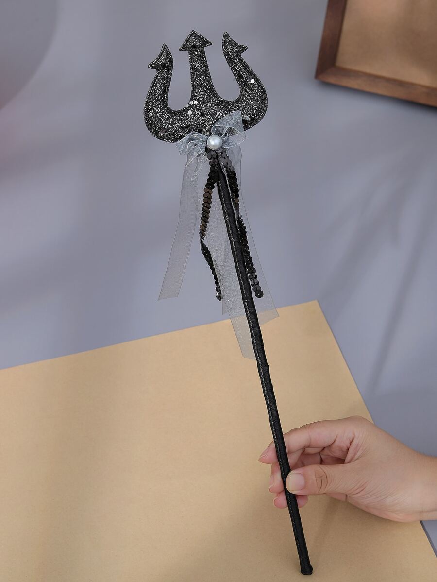 1set/1pc Halloween Black Magic Wand Small Devil Fairy Prop, Cute ...