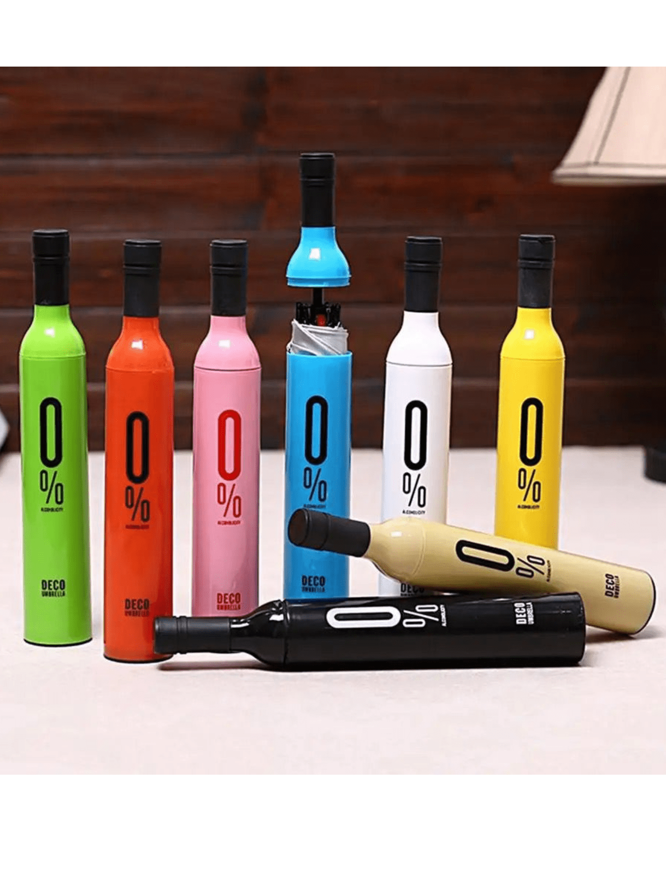 Paraguas Manual Plegable en forma de botella Multicolor Color Al Azar ...