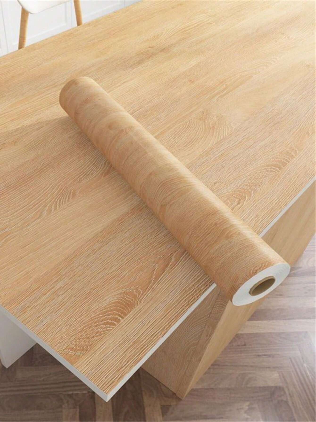 1pc Thickened Wood-grain Sticker In Natural Wood Color, Waterproof ...