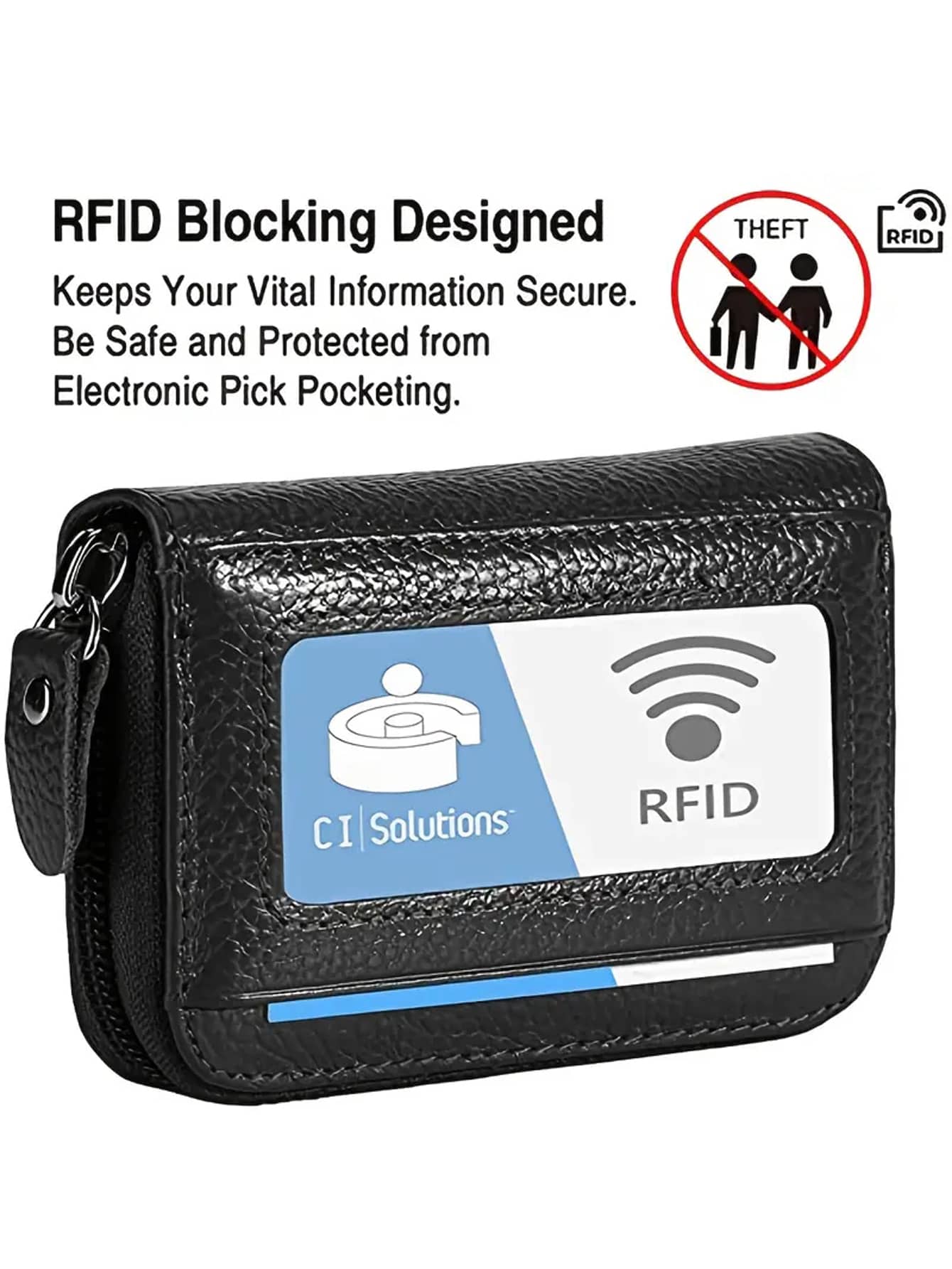 Stylish And Secure RFID Credit Card Holder With Zipper - Perfect For ...