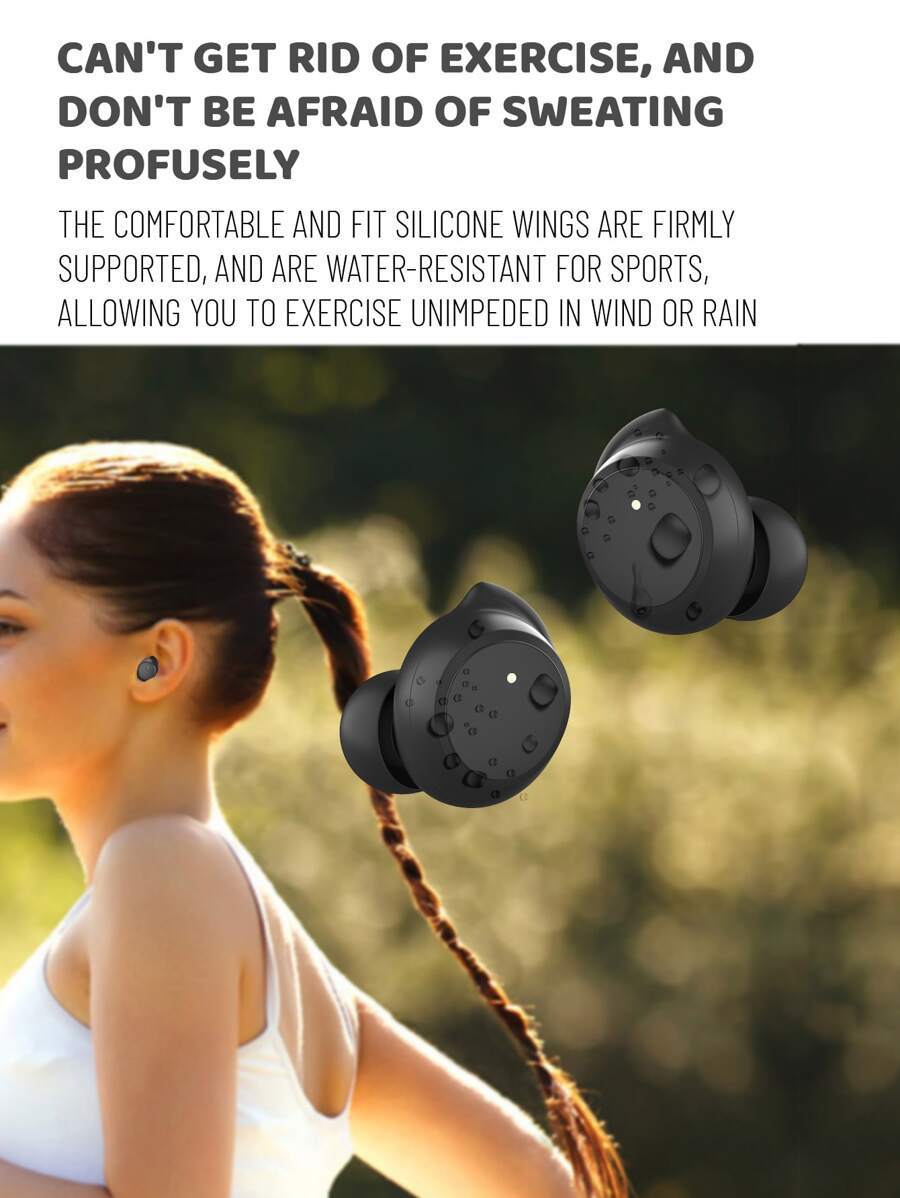 Shark Fin Design Sports True Wireless Earbuds | SHEIN USA