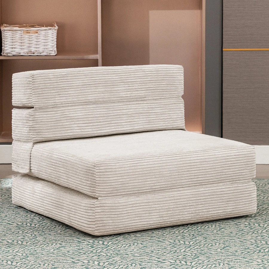 Mjkone Single Floor Sofa Couch, Convertible Futon Sofa Bed with Memory ...