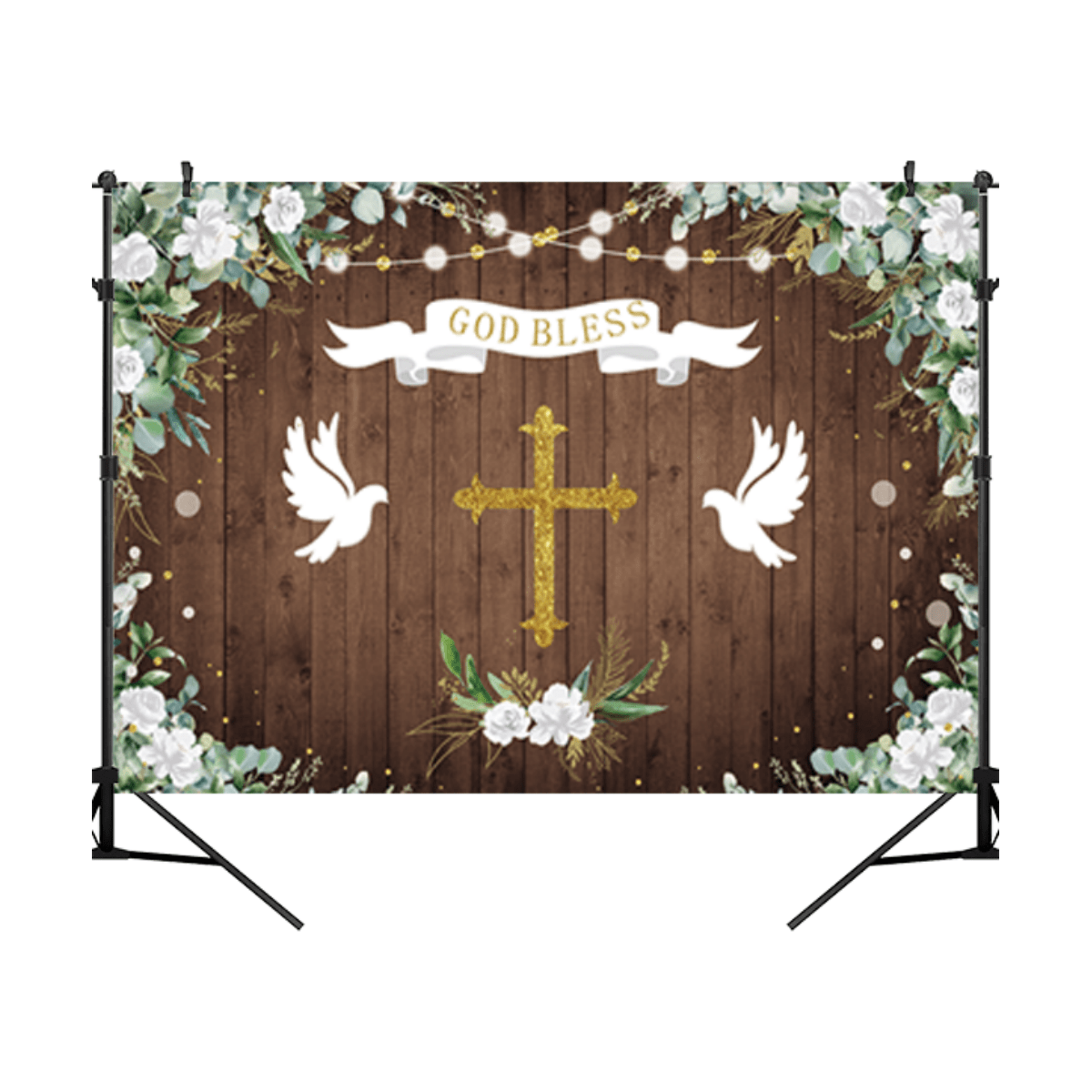 Green Leaves & White Dove Party Backdrop Cloth, 39.37in*59.05in Banner ...