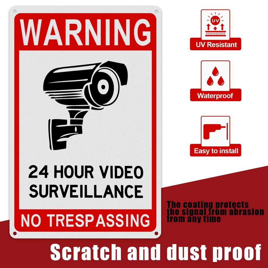Warning video surveillance sign, warning signs video surveillance ...