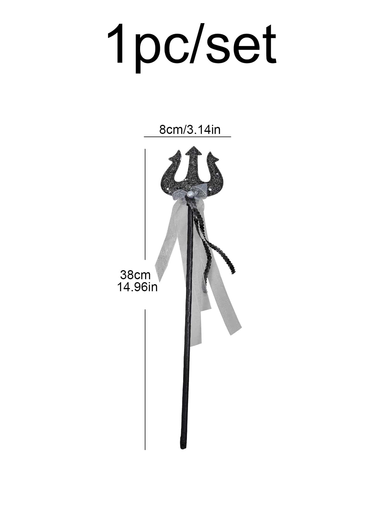 1set/1pc Halloween Black Magic Wand Small Devil Fairy Prop, Cute ...