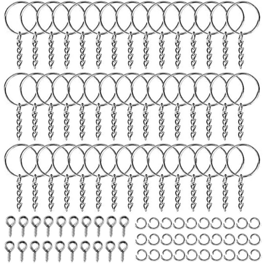 Keyring Hoops For Crafts, Resin Keychain, 30pcs Keychain Rings With ...