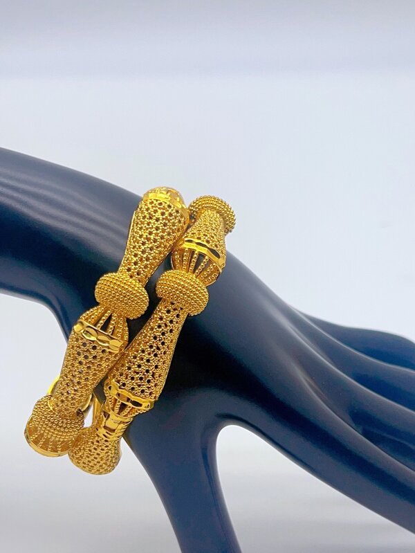 1pc Alloy Bracelet 24k Gold Plated Bangles Luxury Alloy Bangle Women ...