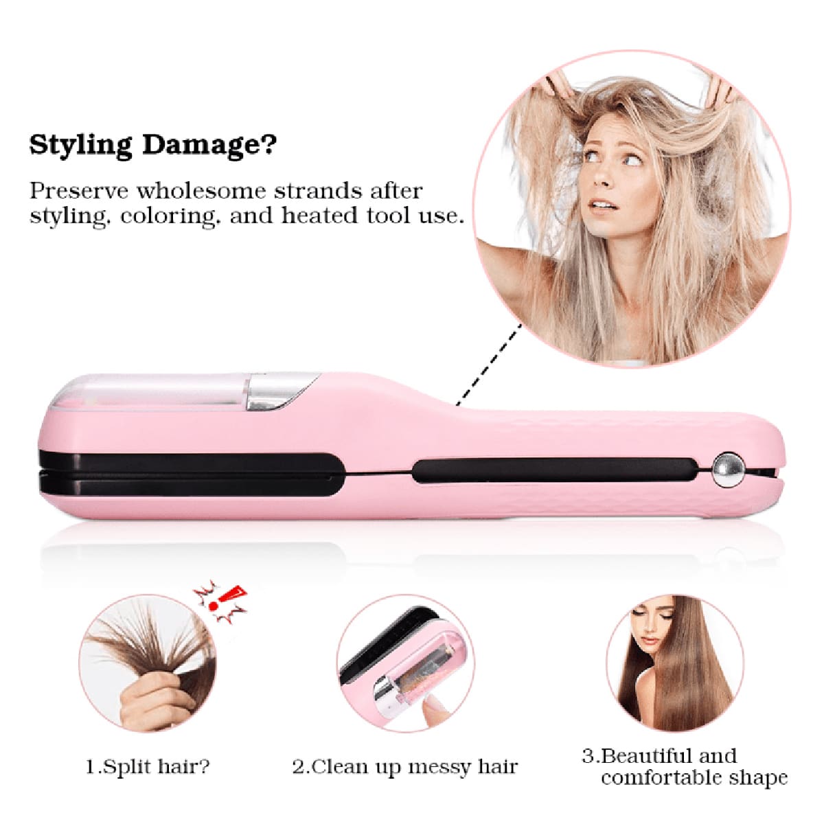 Automatic Multifunctional Split Ends Trimmer, Cordless Portable Hair ...