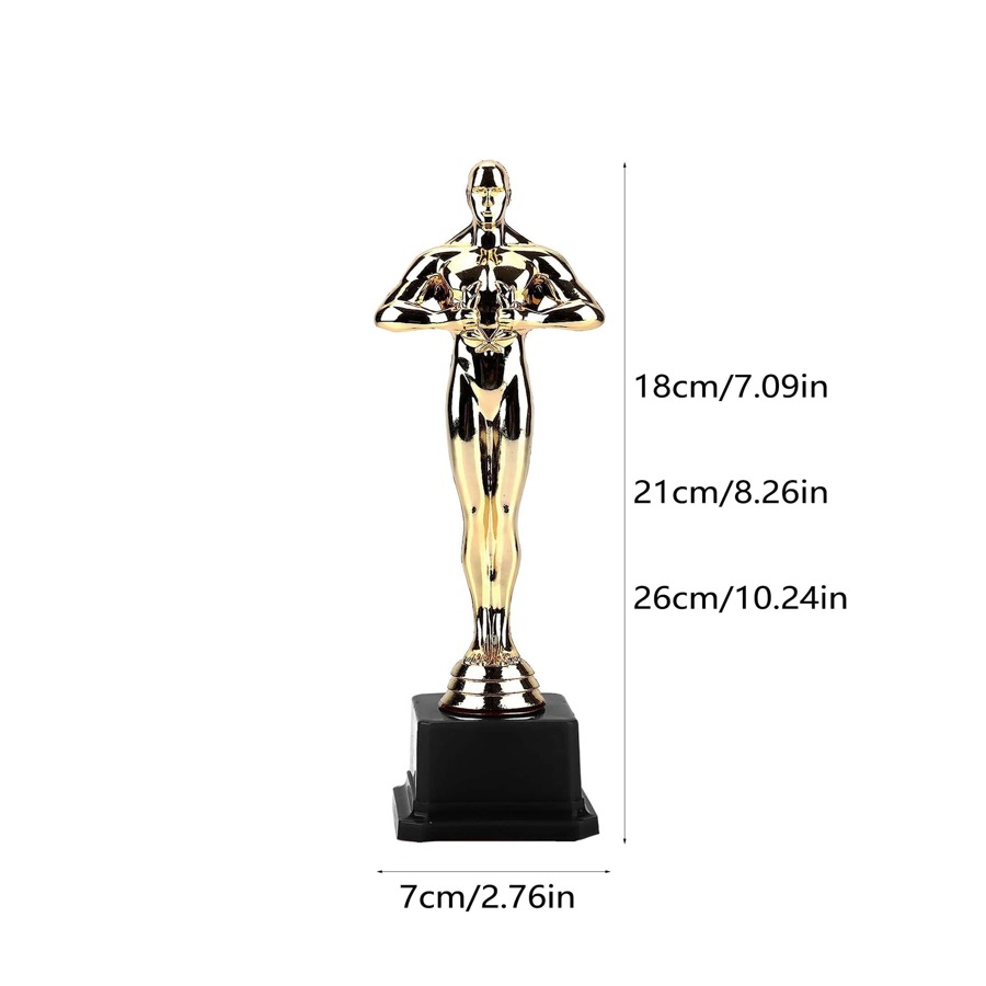 1pc Mini Oscar Award Trophy - Made Of Plastic, Suitable For School ...