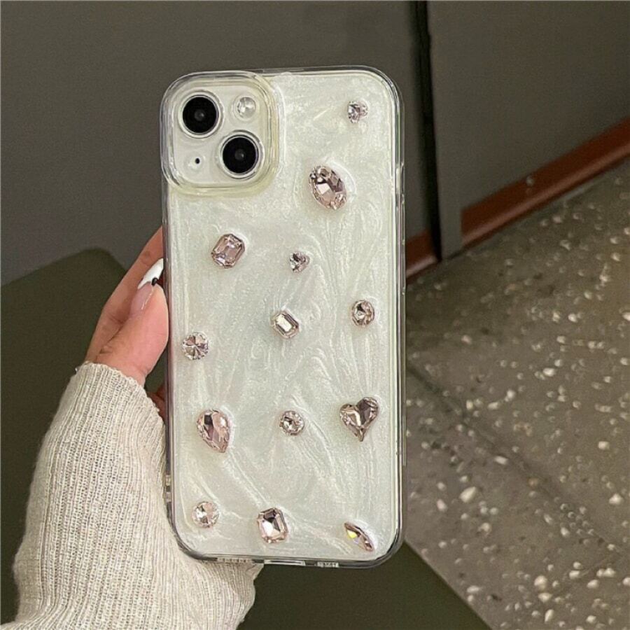 Rhinestone Decor Clear Phone Case | SHEIN USA