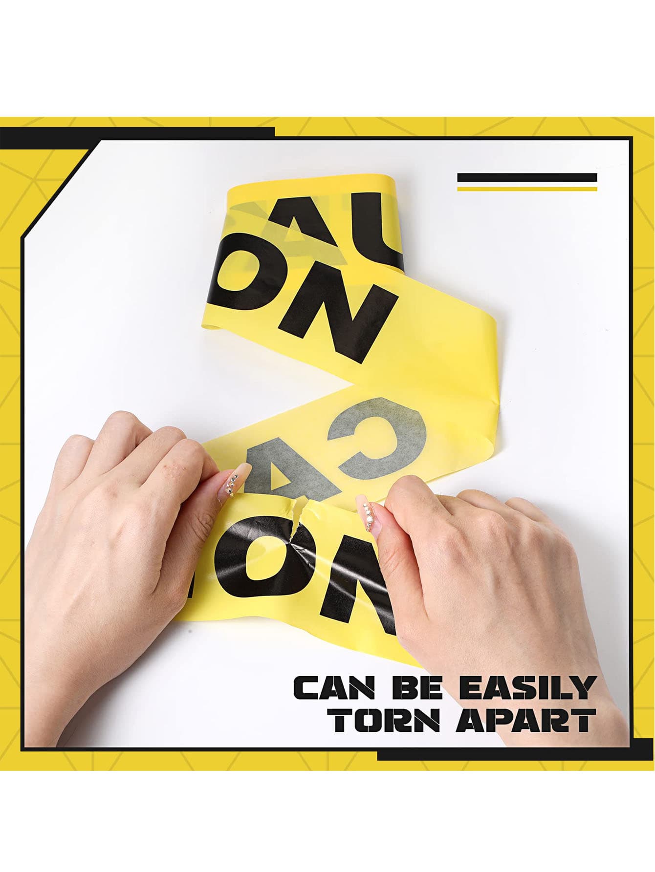 1pc Halloween Decoration Warning Barrier Tape With Yellow Caution Tape ...