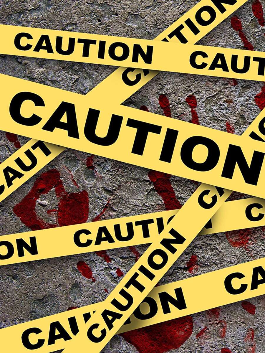 1pc Halloween Decoration Warning Barrier Tape With Yellow Caution Tape ...