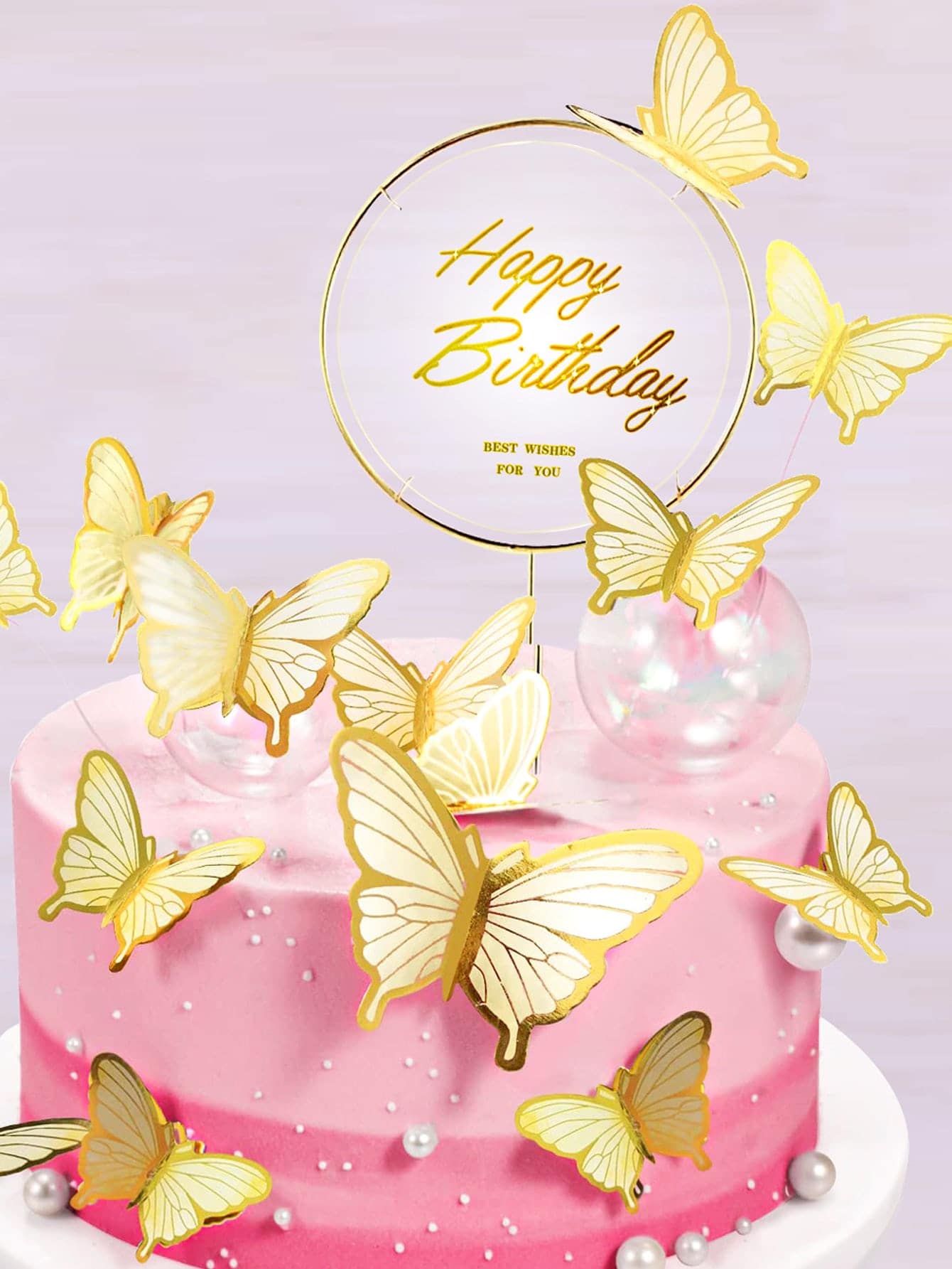 10pcs/set Butterfly Shaped Cake Decoration, Modern Paper Butterfly ...