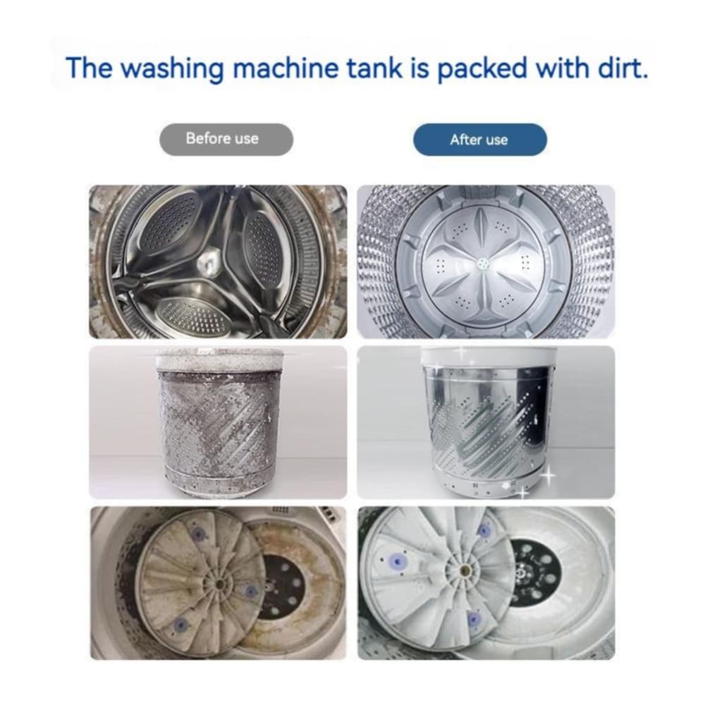 5 Packs Washing Machine Cleaner Descaler - Deep Cleaning Tablets For HE ...