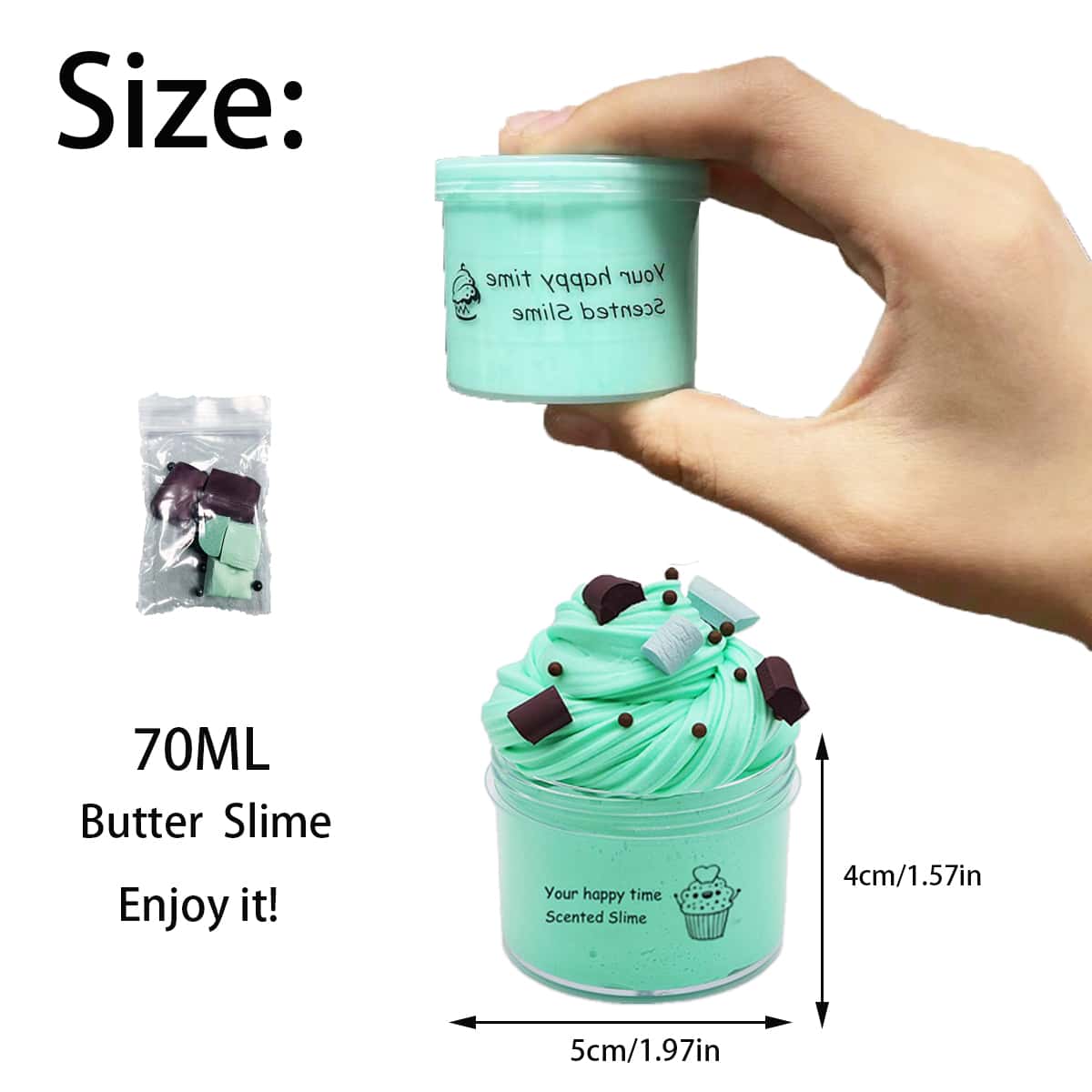 Newest Crunchy Slime, Strawberry Butter Slime kit, Super Soft and Non ...