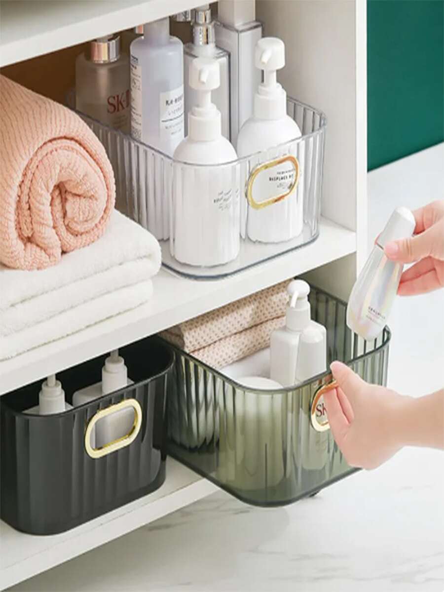 Luxury Desktop Storage Basket Pet Transparent Makeup & Facial Mask ...