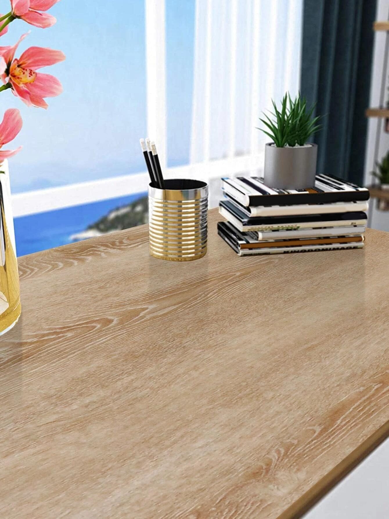 1pc Thickened Wood-grain Sticker In Natural Wood Color, Waterproof ...