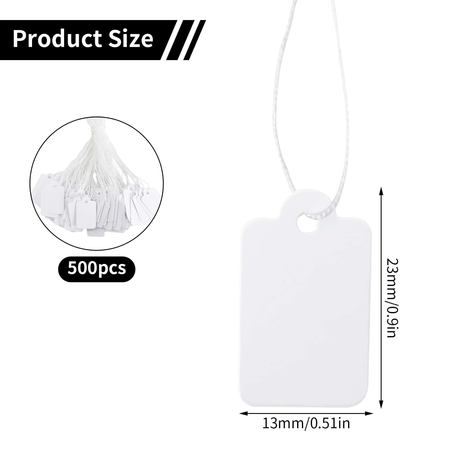 Price Tags, Pack of 500 Mini Price Tags Labels, 24 x 15 mm Price Labels ...