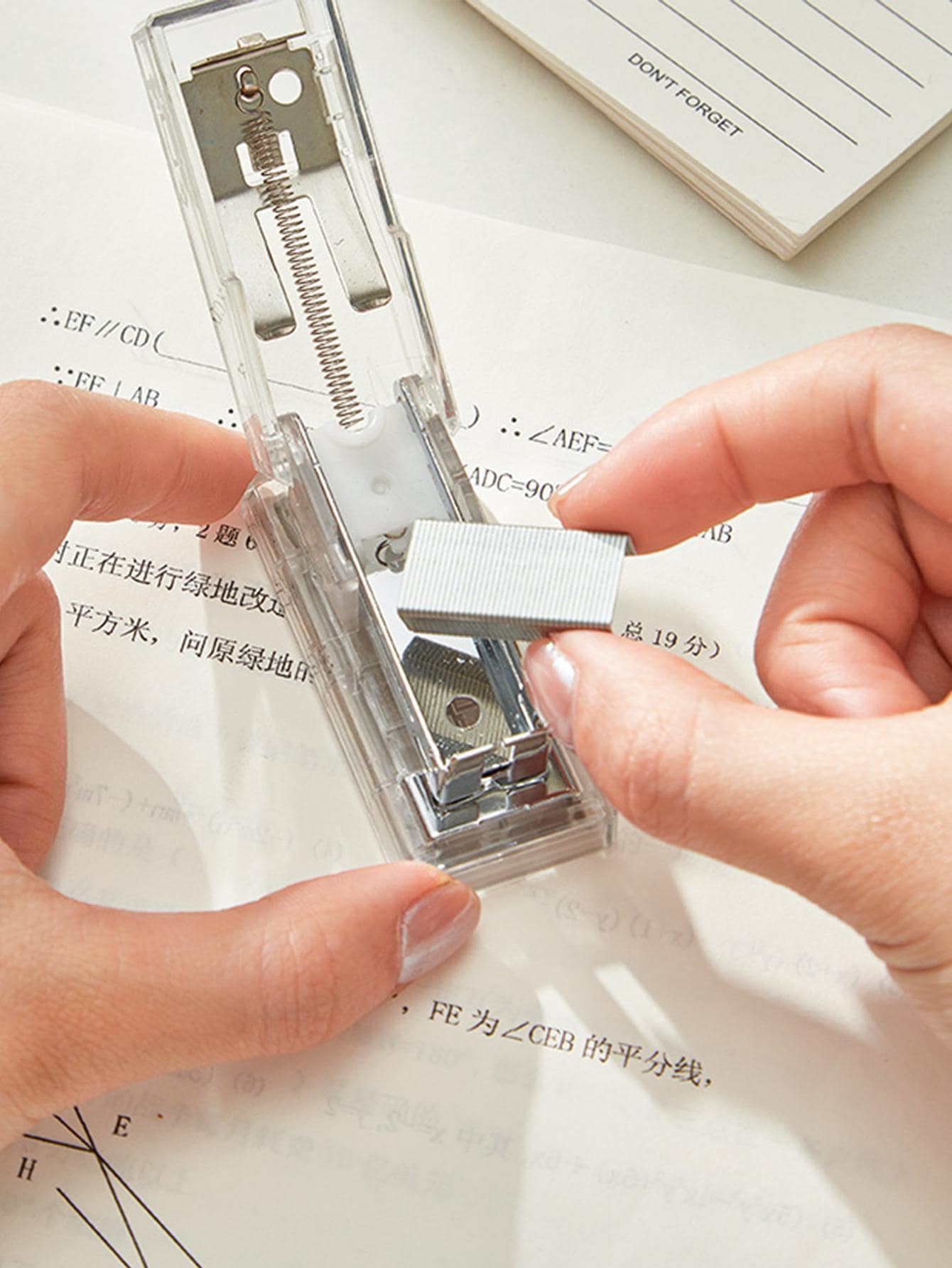 Transparent Mini Hand-held Stapler For Student With Portable Design ...