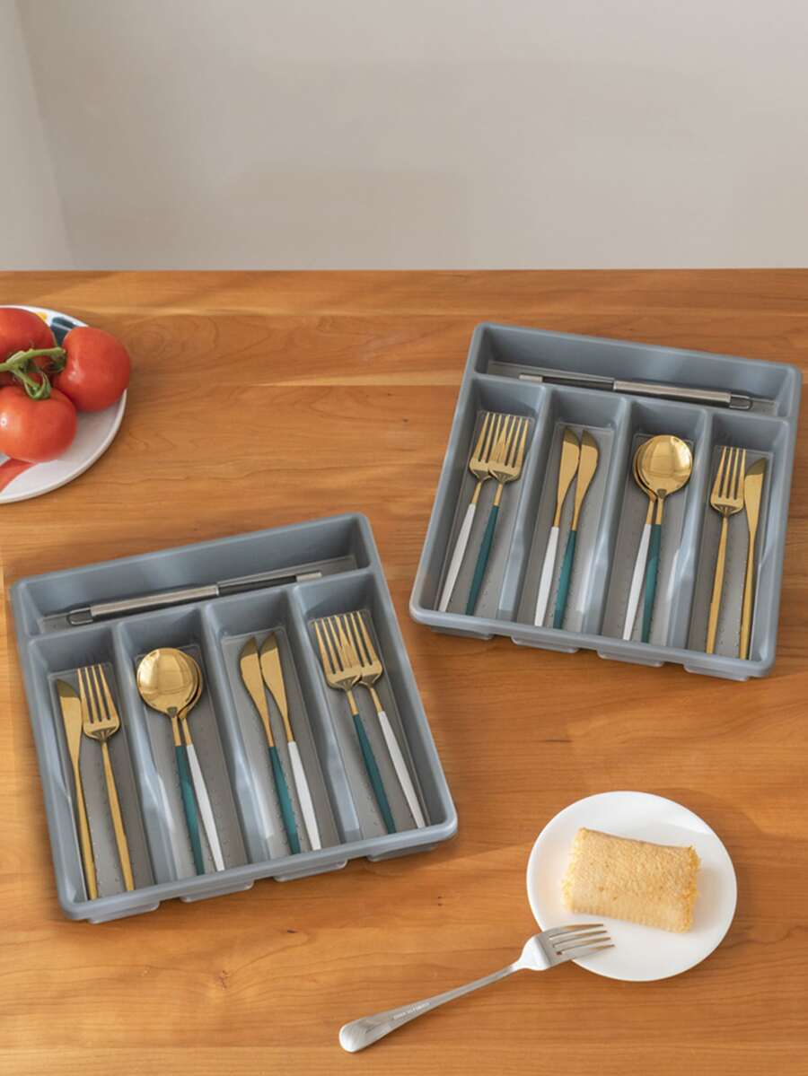 1PC Flatware Organizers with 5-Compartment,Plastic Silverware Tray for ...