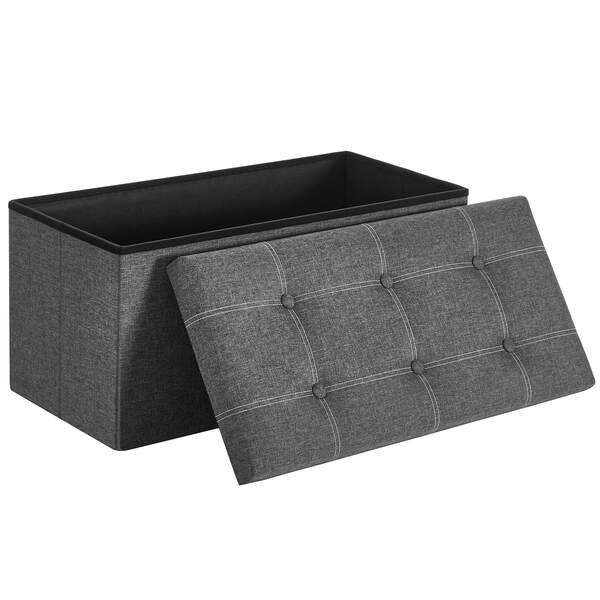 SONGMICS Ottoman Storage Bench, 21 Gal. Folding Chest with Breathable ...