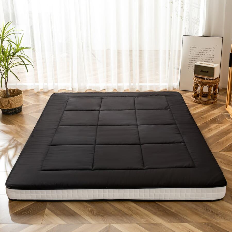 MAXYOYO Japanese Floor Futon Mattress Extra Thick Folding Roll Up Bed ...