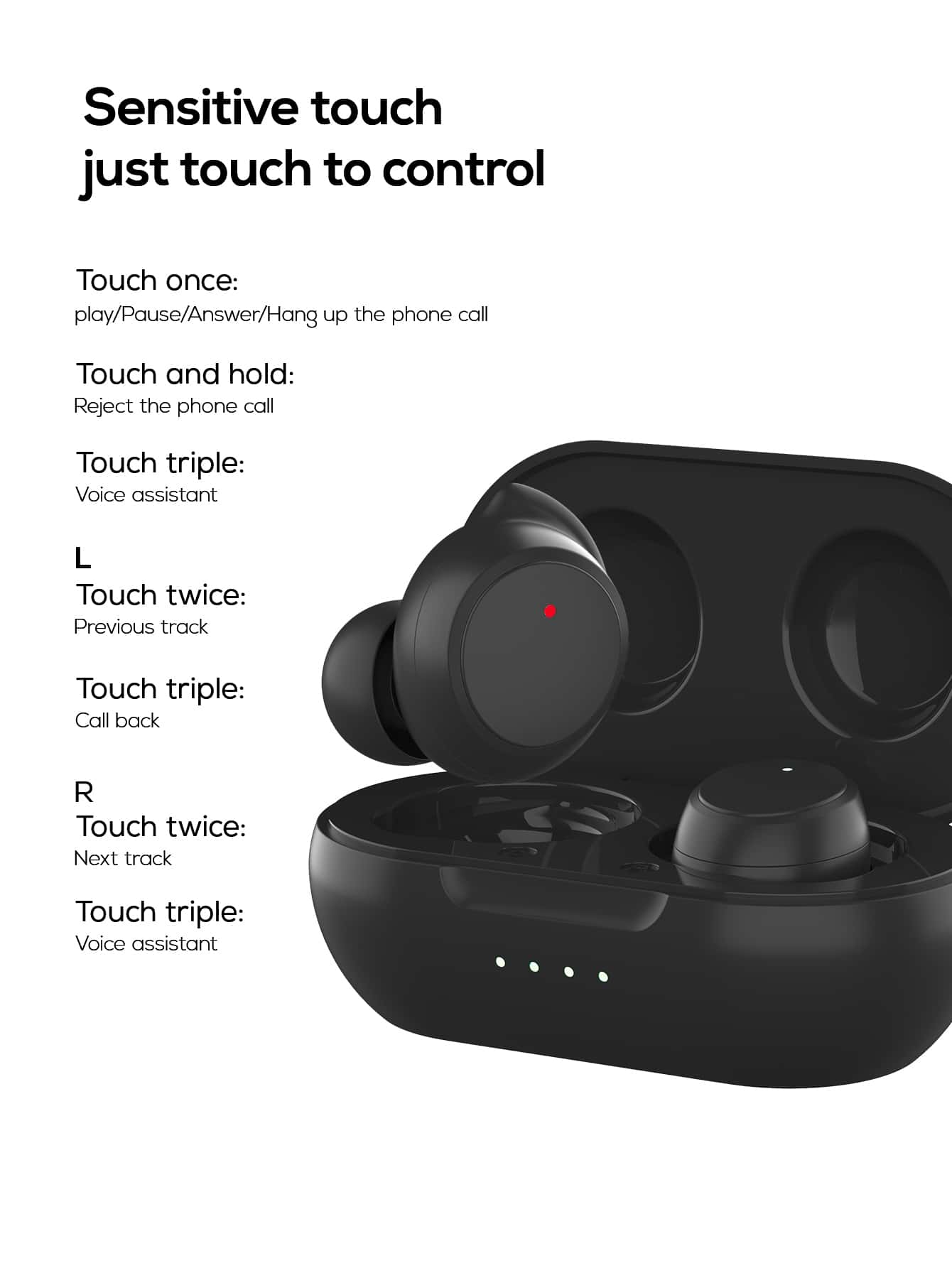 Shark Fin Design Sports True Wireless Earbuds | SHEIN USA