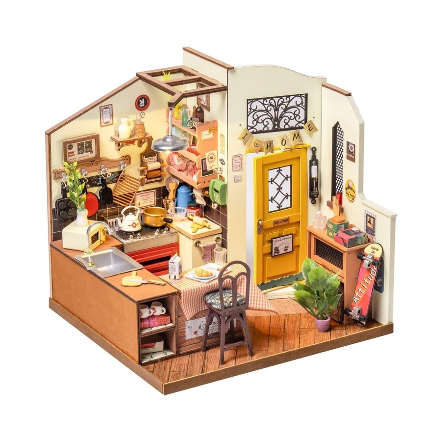 Rolife Homey Kitchen Miniature House Kit,Dollhouse Crafts For Adults ...